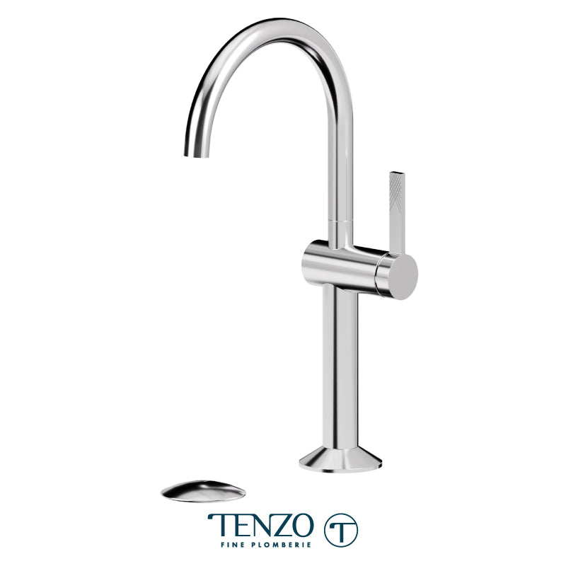 Tenzo Paloma Tall Single Hole Lavatory Faucet With (Overflow) Drain, P ...